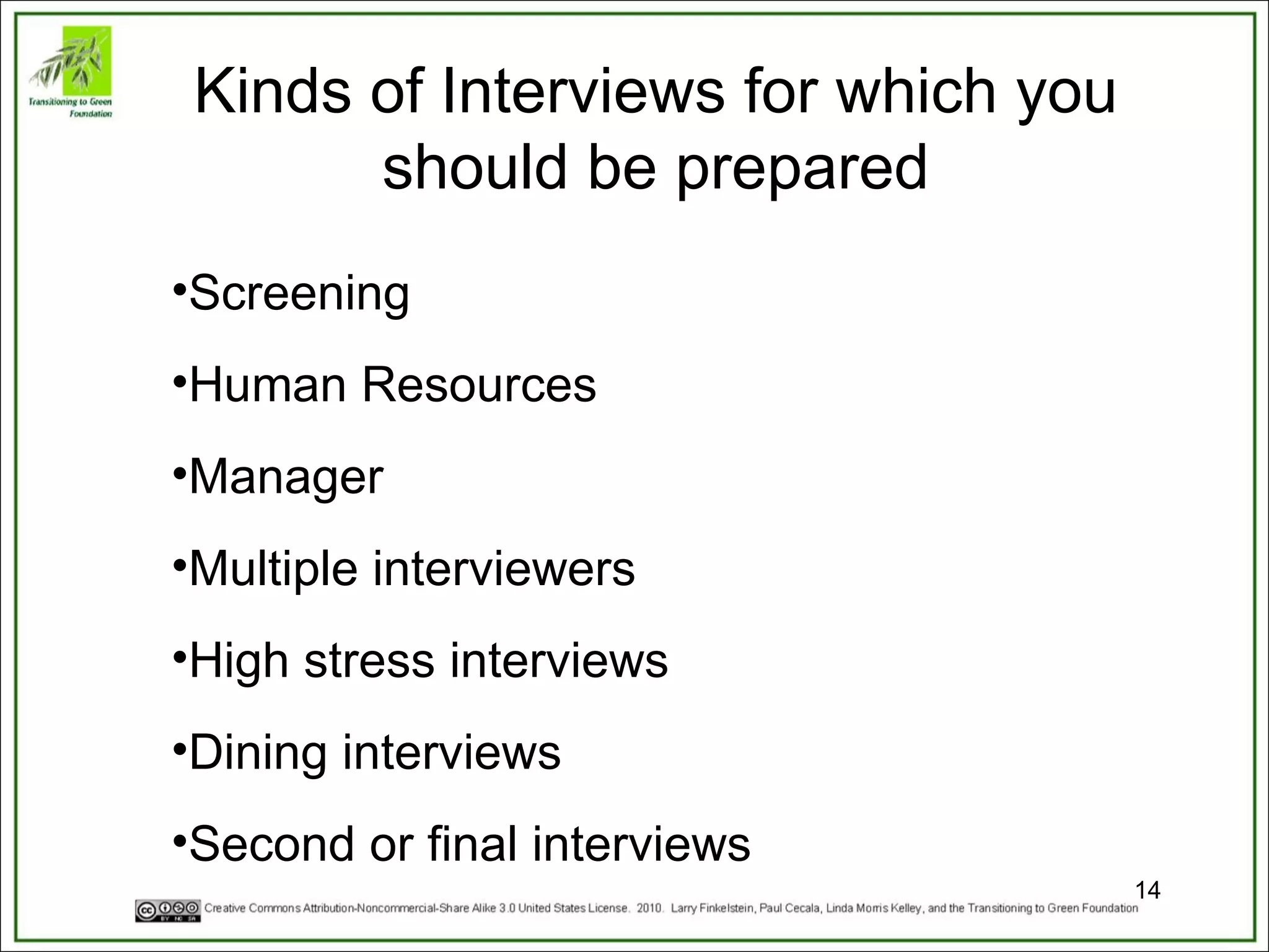 Preparing for your interview | PPT