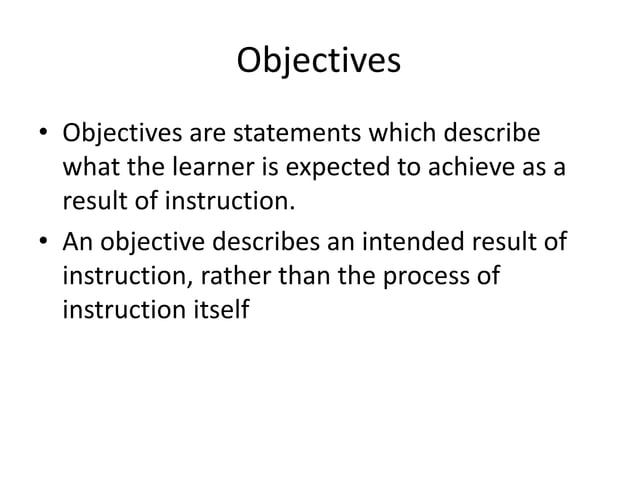 Preparing instructional objectives | PPTX