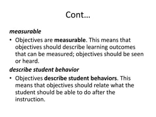 Preparing instructional objectives | PPTX