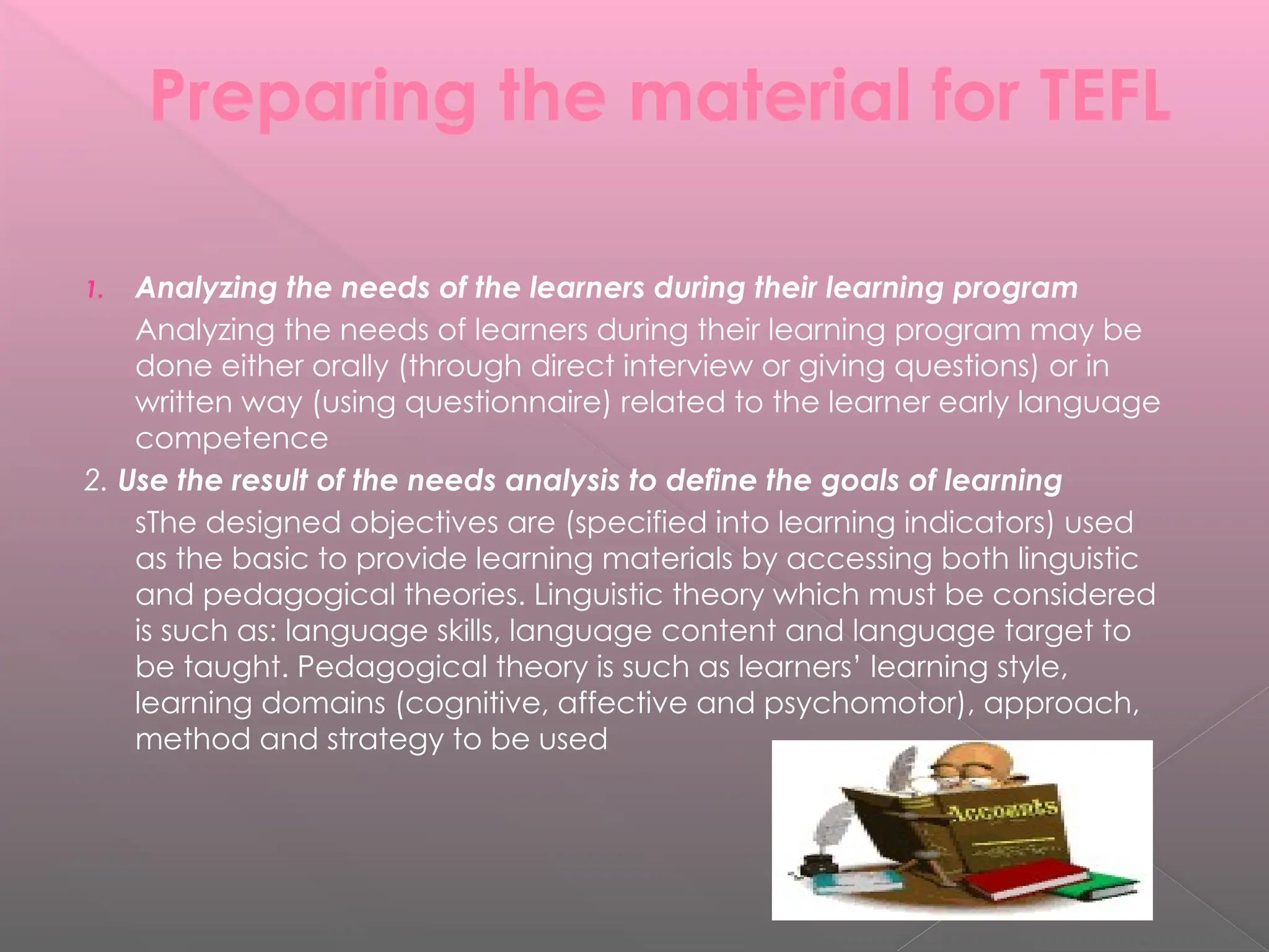 PREPARING MATERIAL IN TEFL for English Education | PPT