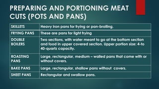 PREPARING MEATS for every kitchen meals and dishes | PPTX