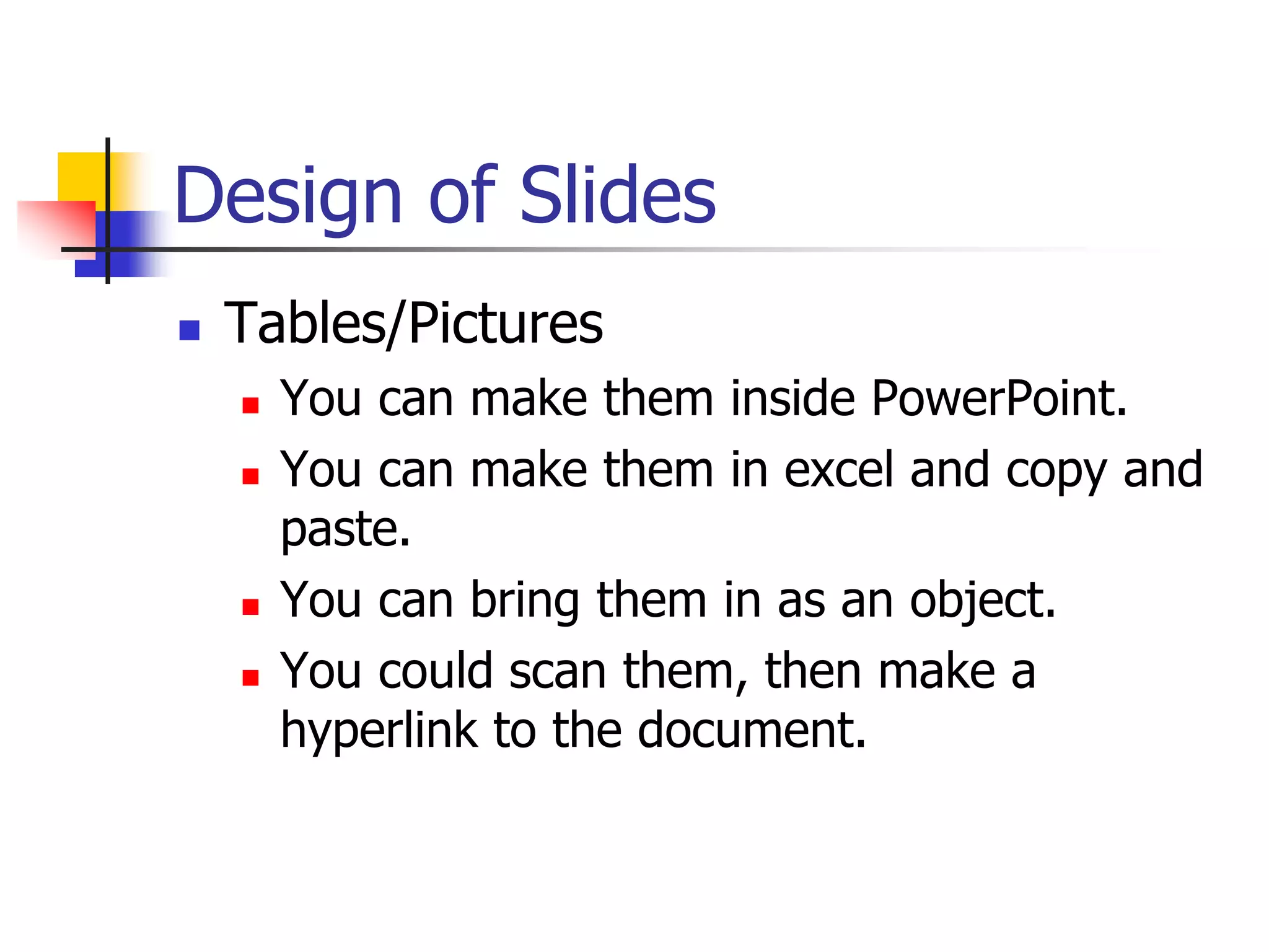 Preparing presentations | PPT