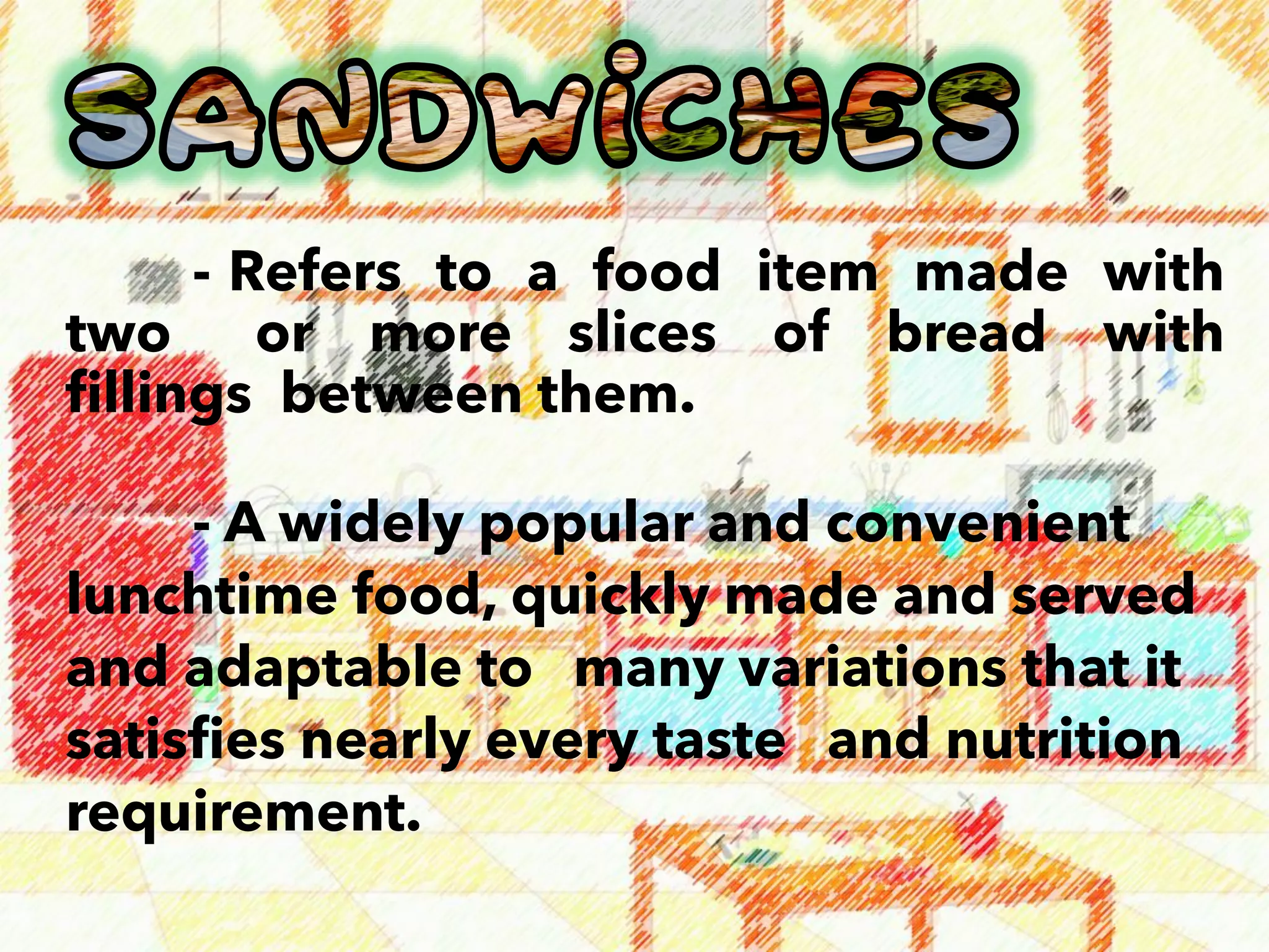 TLE 9 Presentation: Preparing Sandwich | PDF