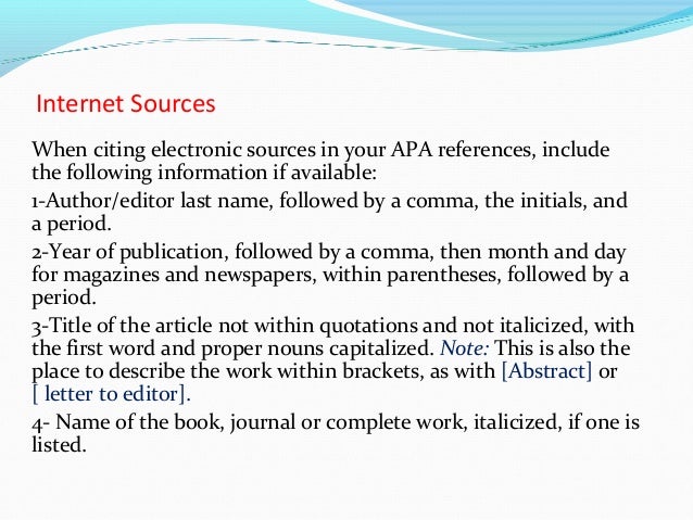 Preparing the list of references