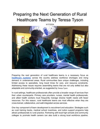 Preparing the Next Generation of Rural Healthcare Teams by Teresa Tyson.pdf