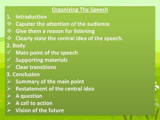 Preparing the speech | PPTX