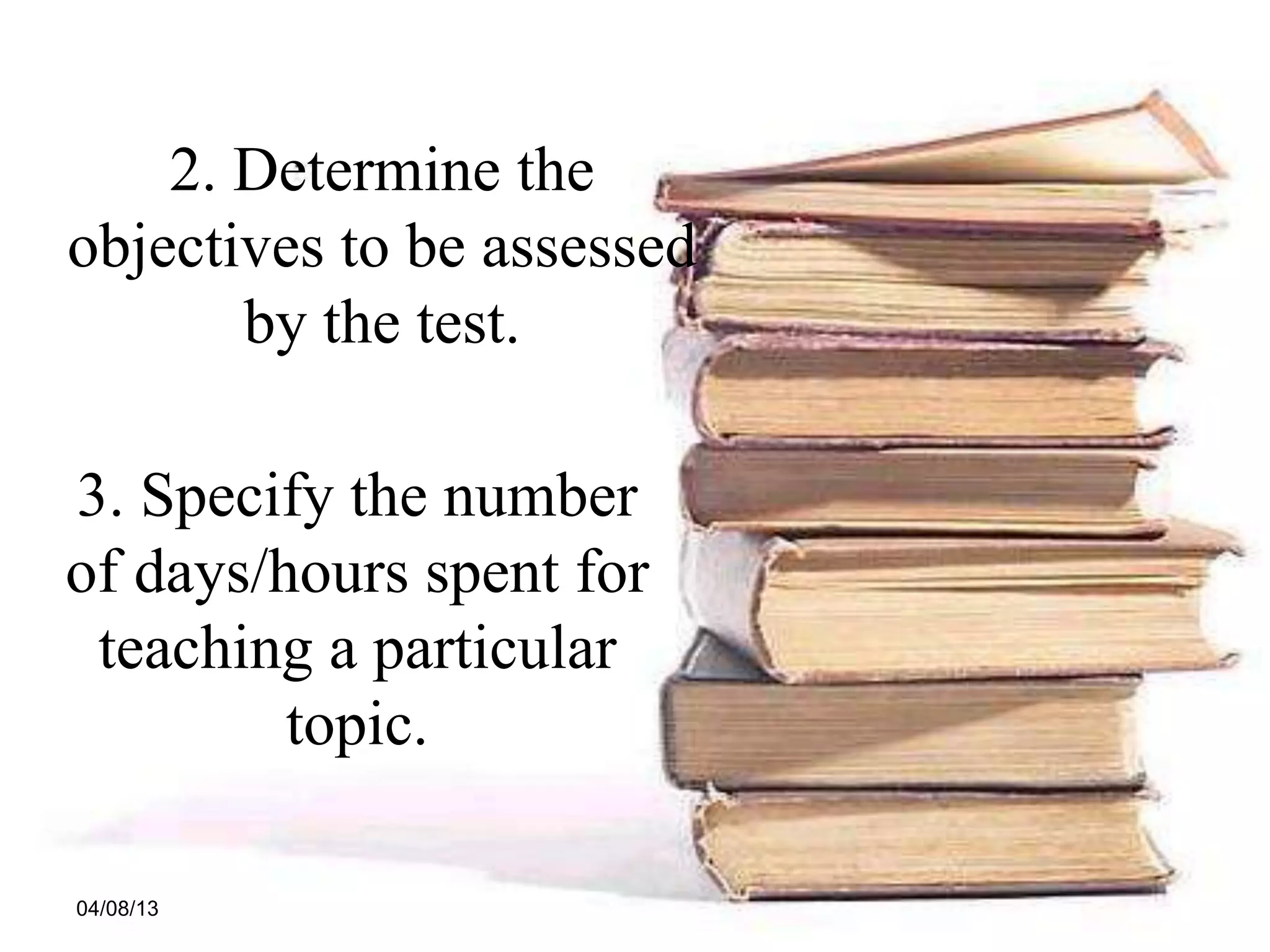Preparing The Table of Specification | PPTX