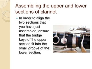 Preparing to play the clarinet | PPT
