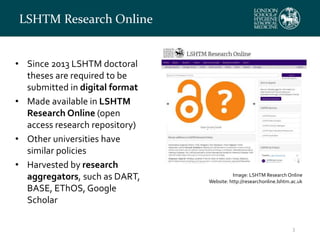 Preparing to submit your thesis at LSHTM | PPTX