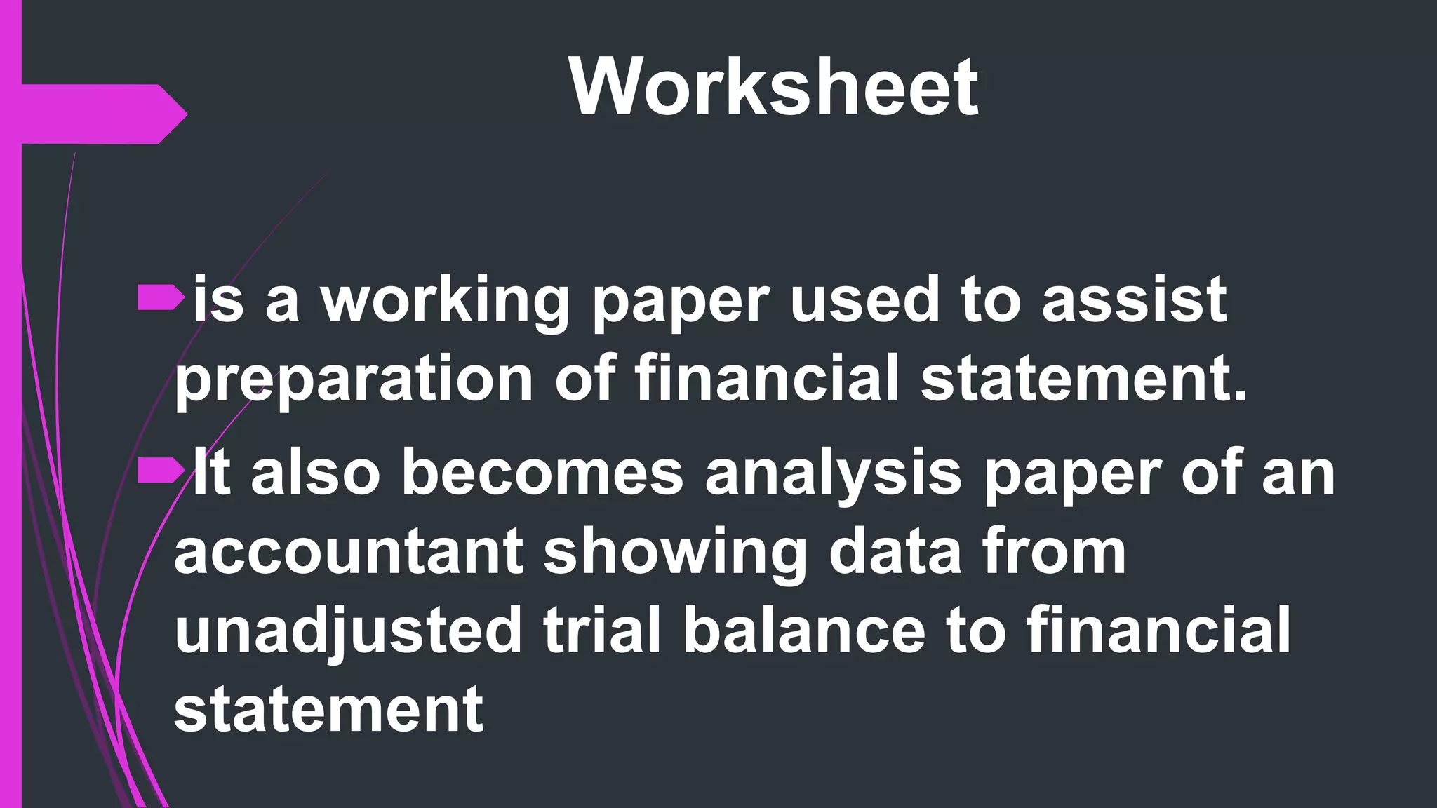 How To Prepare A Worksheet - Bookkeeping | PPTX