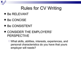 Preparing your cv | PPT