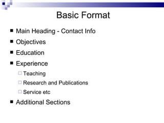 Preparing your cv | PPT
