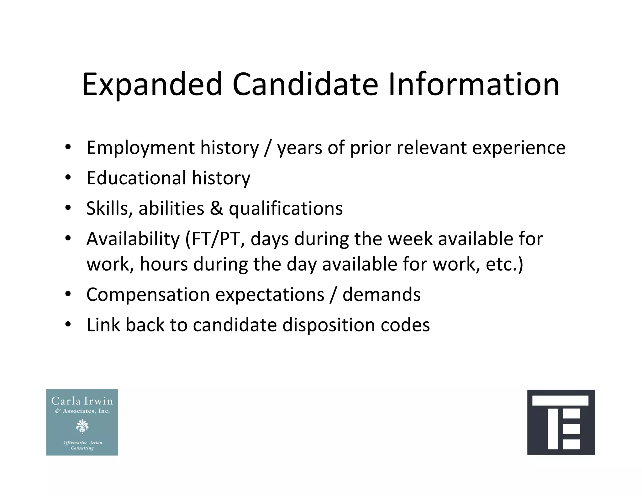 Preparing Your Data for an Affirmative Action Plan: Applicant Flow | PPT