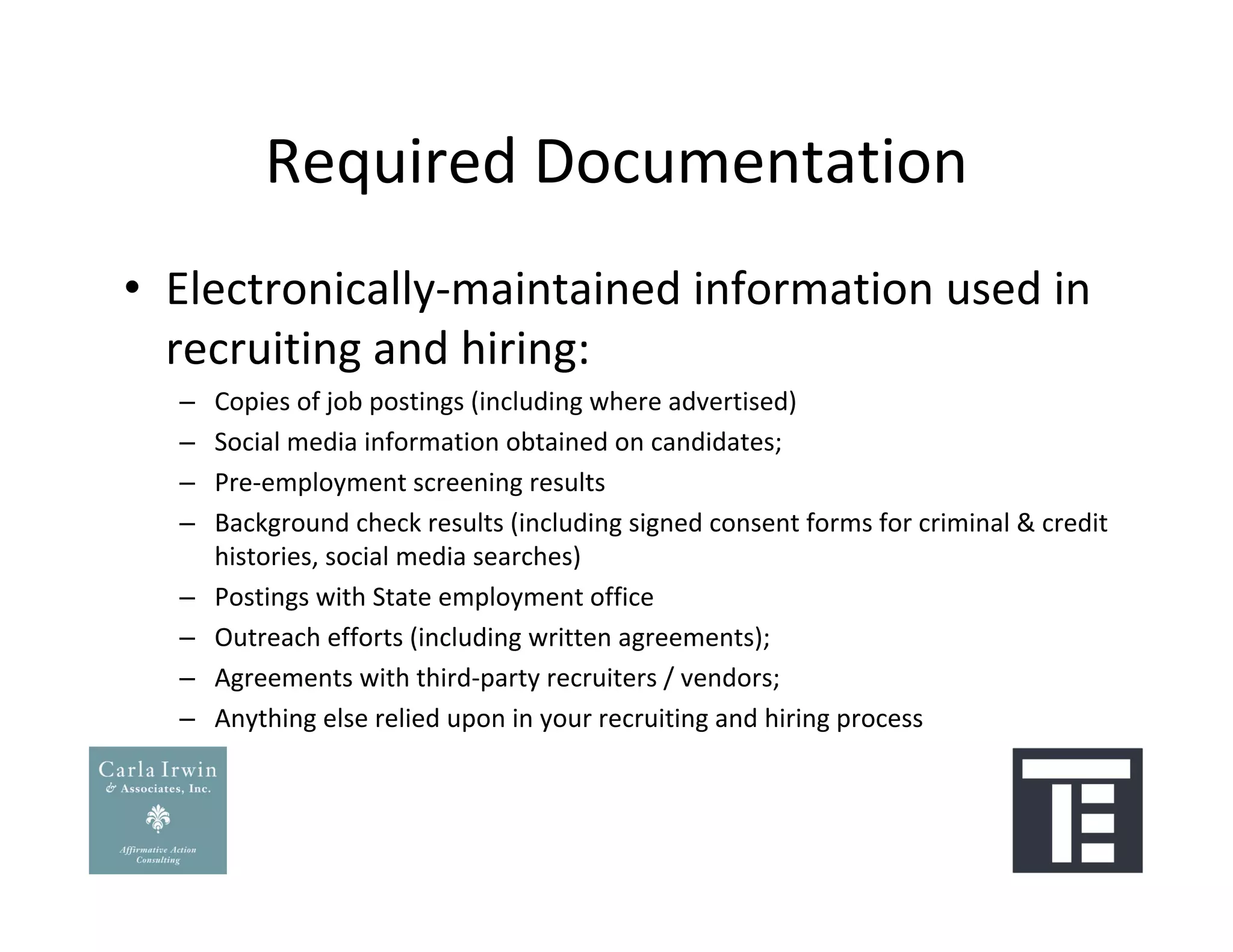 Preparing Your Data for an Affirmative Action Plan: Applicant Flow | PPT