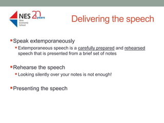 Preparing your first speech | PPTX