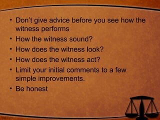 Preparing your witness for trial | PPT | Legal Services Industry ...