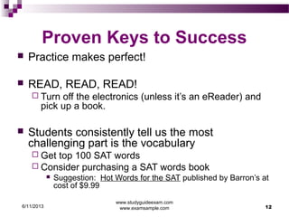 Prepartion for sat exam study guide | PPT