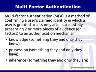 [Pass The SALT 2018] Second factor authentication in LemonLDAP::NG | PPT