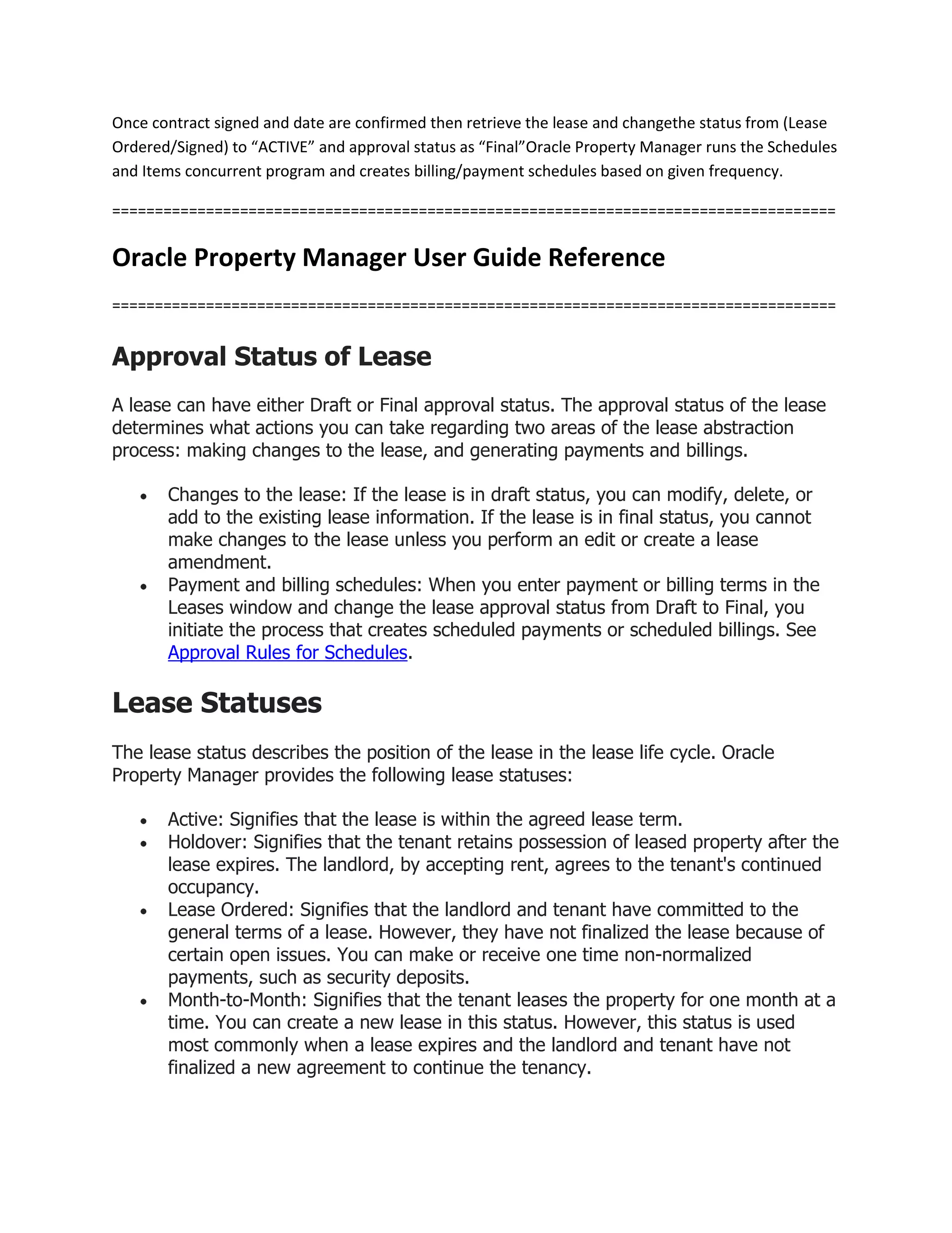 Prepayments "Oracle Property Manager" | DOCX