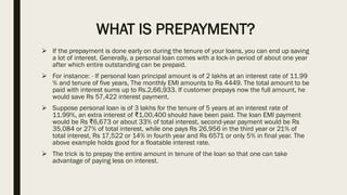 Prepayment and part payment | PPT