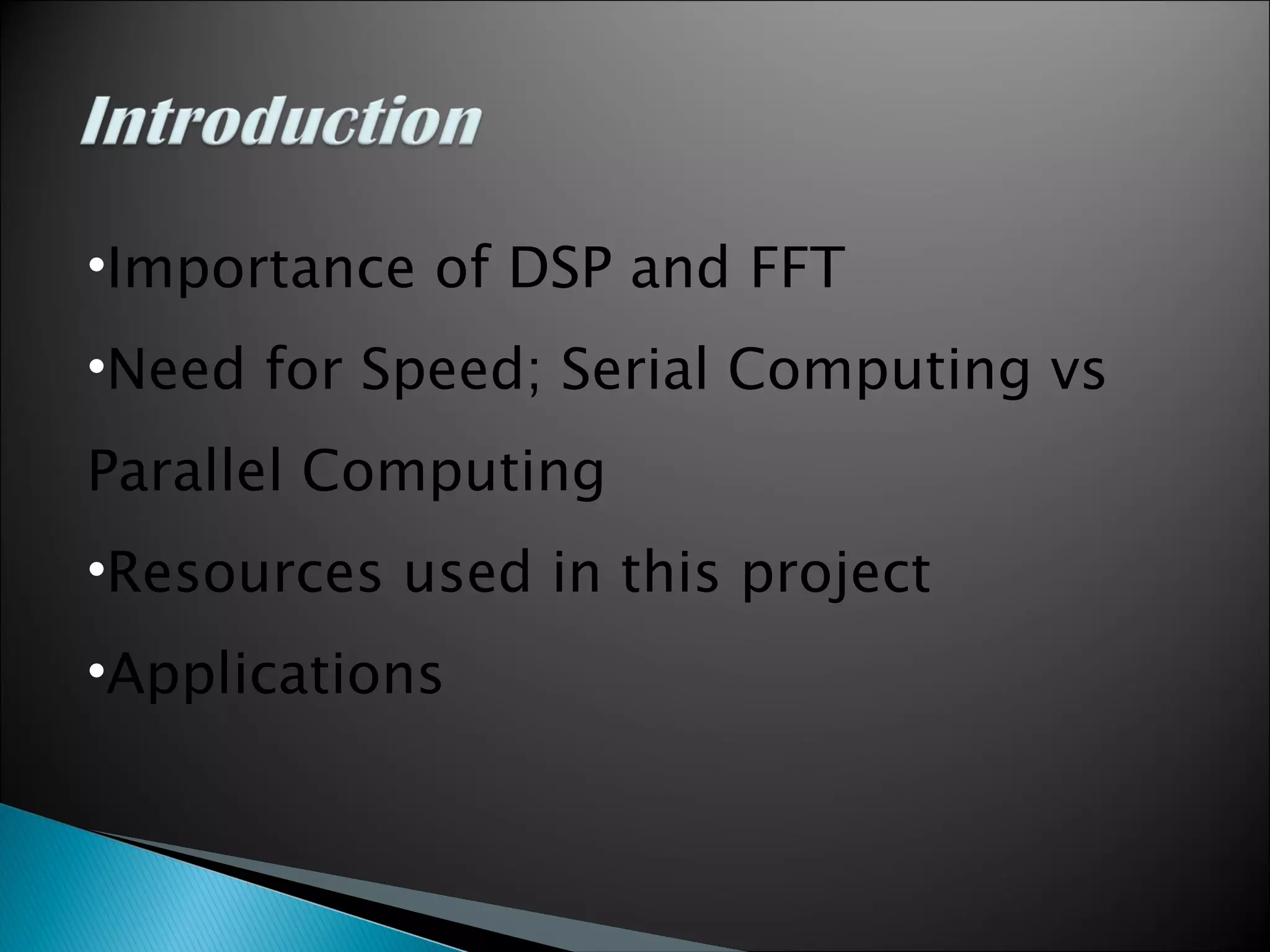 Parellaly computing the FFT | PPT