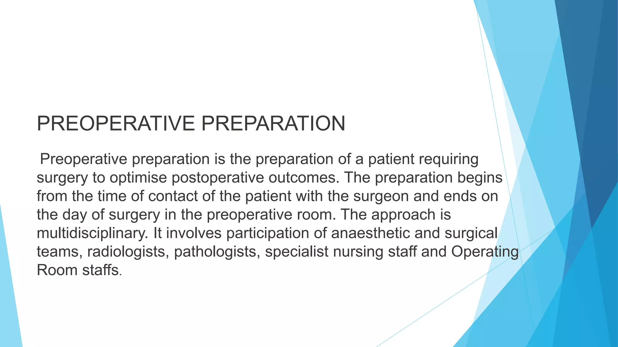 Preperation of a patient for surgery with systemic comorbidities | PPTX