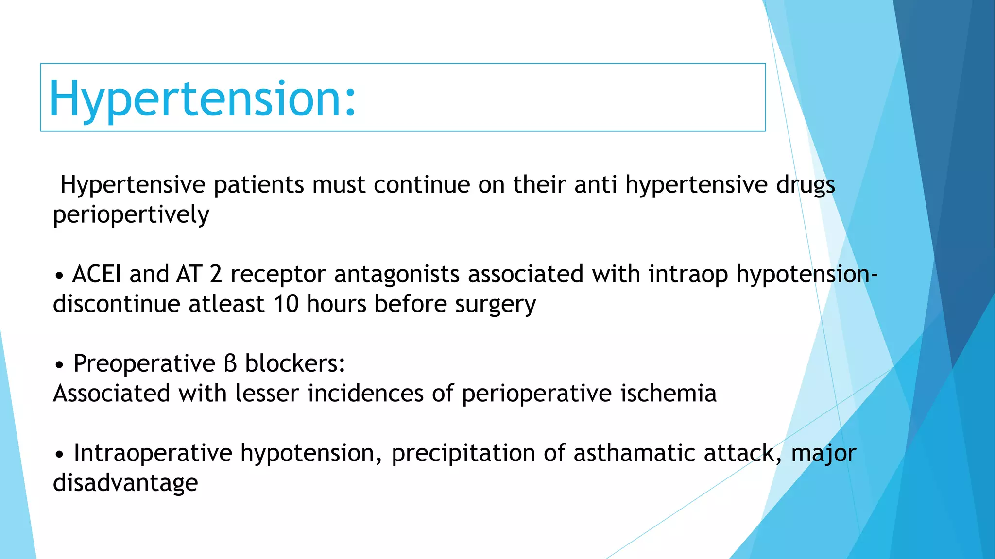 Preperation of a patient for surgery with systemic comorbidities | PPTX