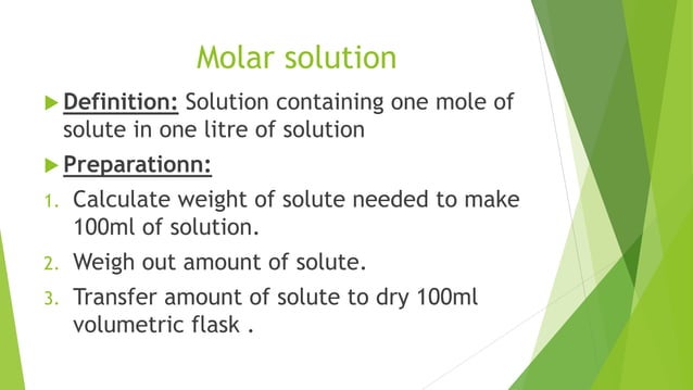 Preperation of solution | PPTX | Chemistry | Science
