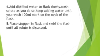 Preperation of solution | PPTX