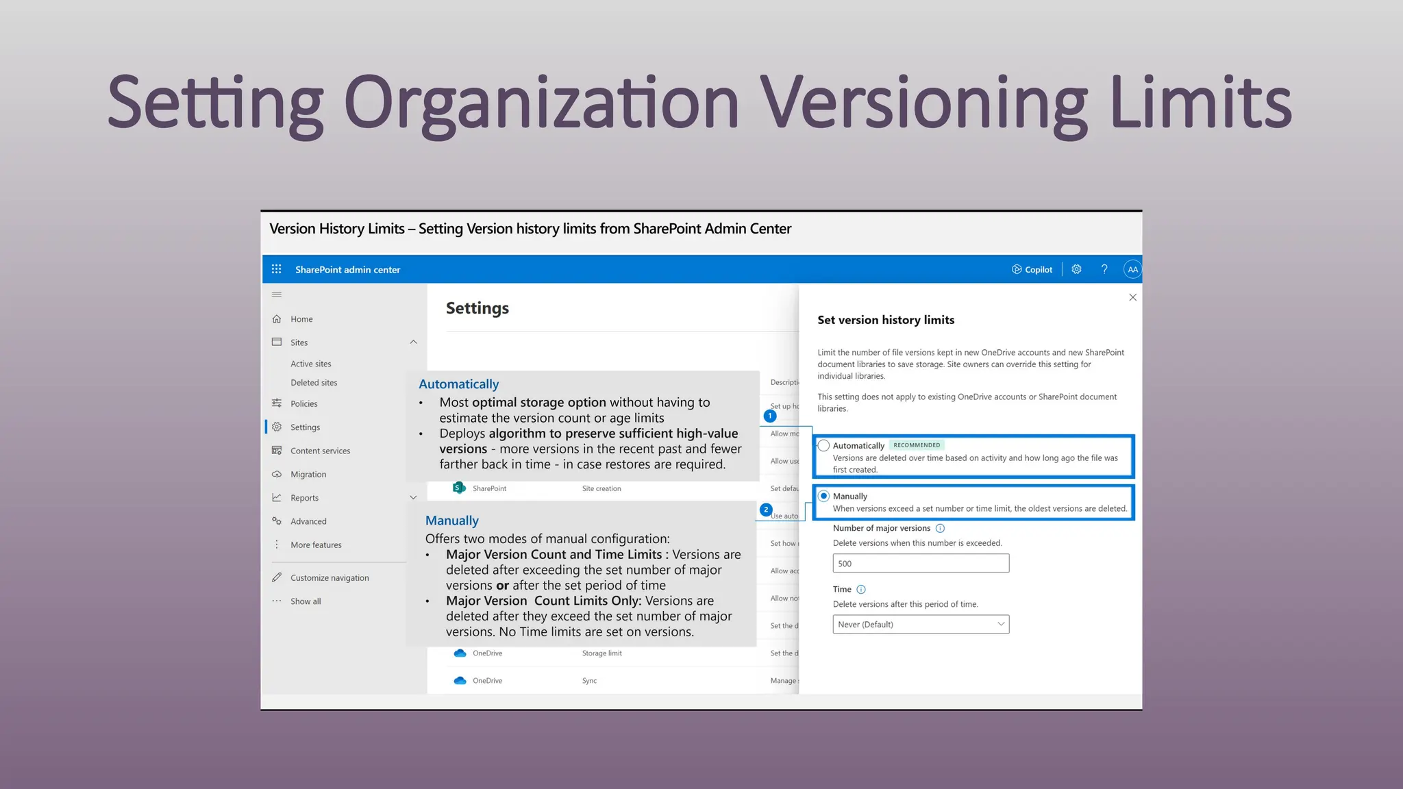 Prep for Copilot and optimize storage with versioning in M365 | PPTX