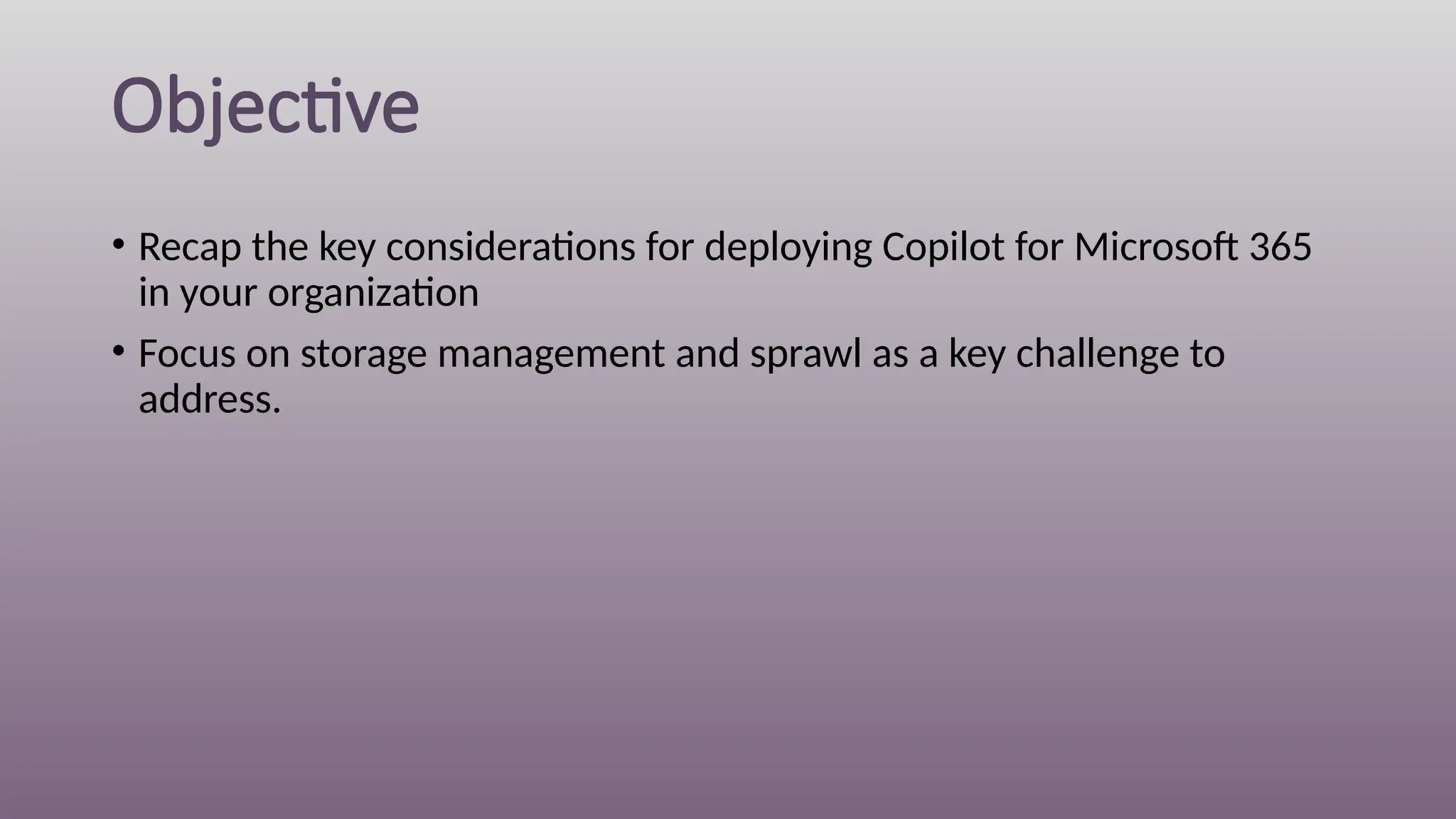 Prep for Copilot and optimize storage with versioning in M365 | PPTX