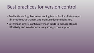 Prep for Copilot and optimize storage with versioning in M365 | PPTX