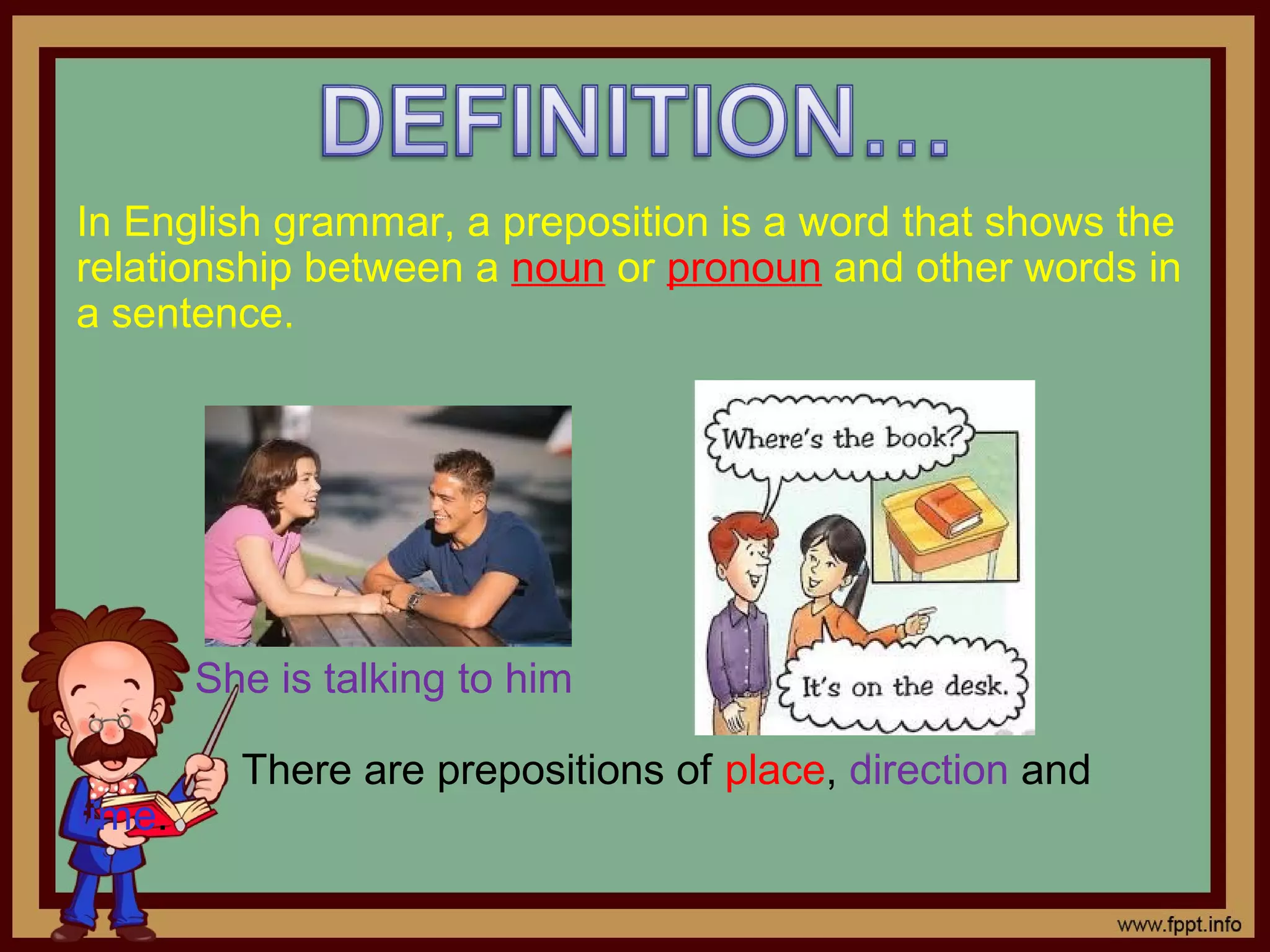 Grammar Topic: Prepositions | PPT