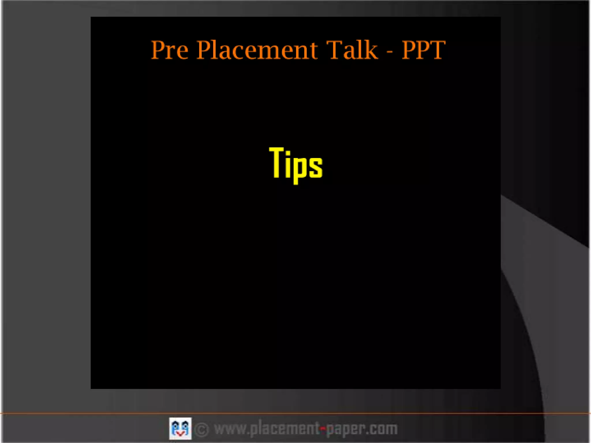 Pre Placement Talk | PDF