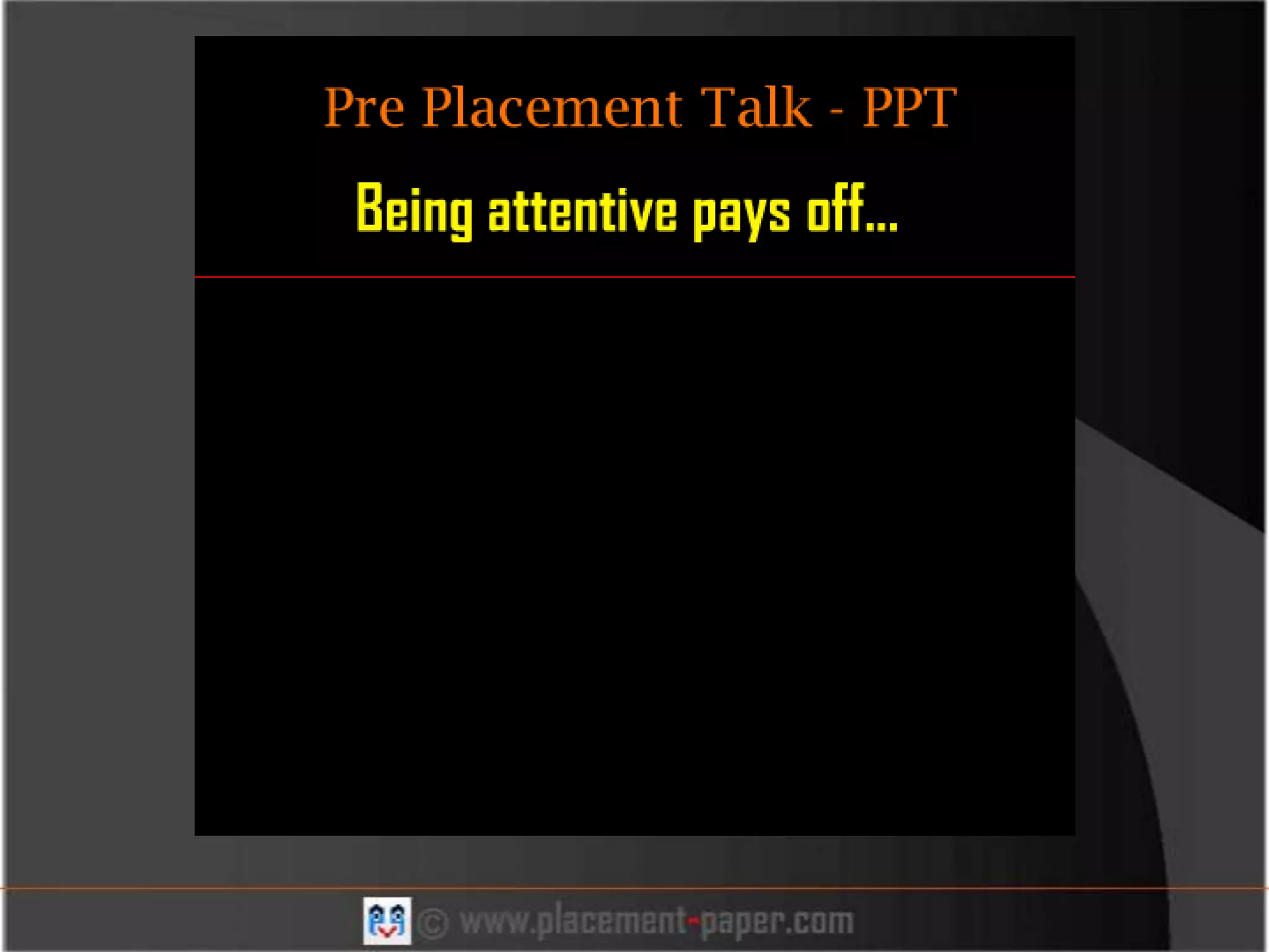 Pre Placement Talk | PDF