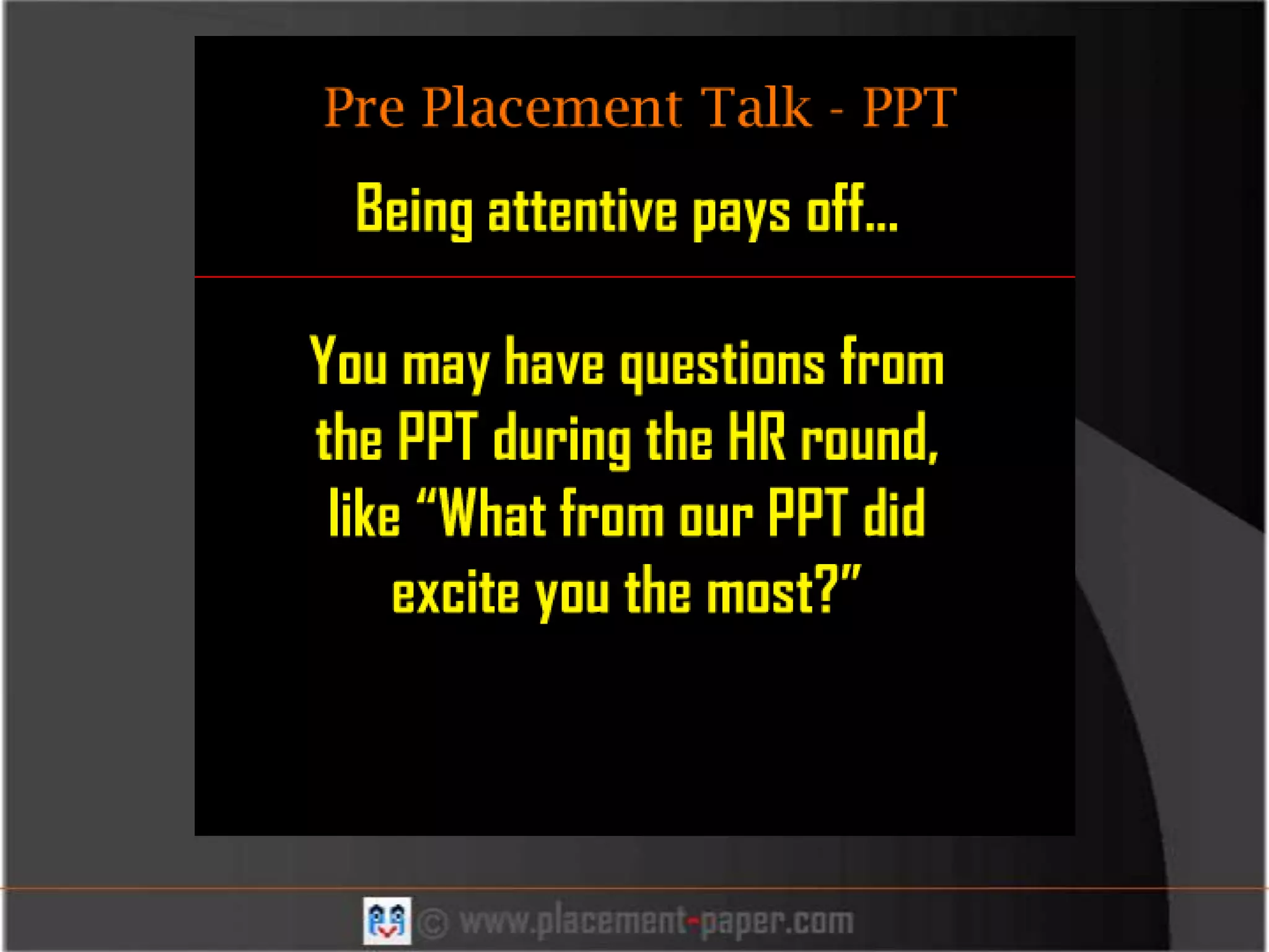 Pre Placement Talk | PDF