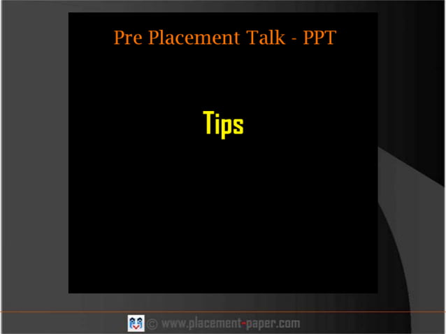 Pre Placement Talk | PDF