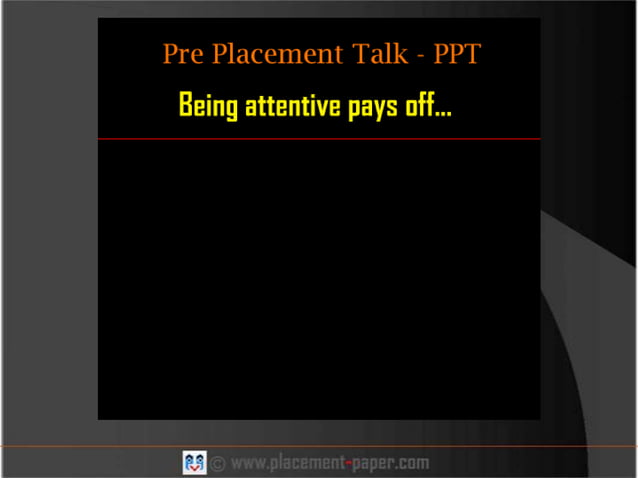 Pre Placement Talk | PDF
