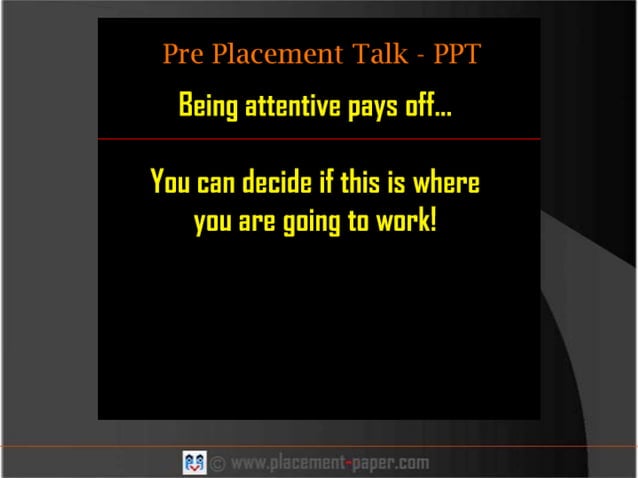 Pre Placement Talk | PDF