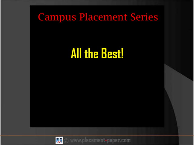 Pre Placement Talk | PDF
