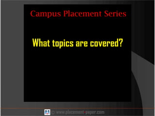 Pre Placement Talk | PDF