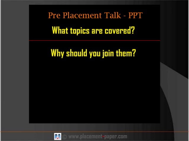 Pre Placement Talk | PDF