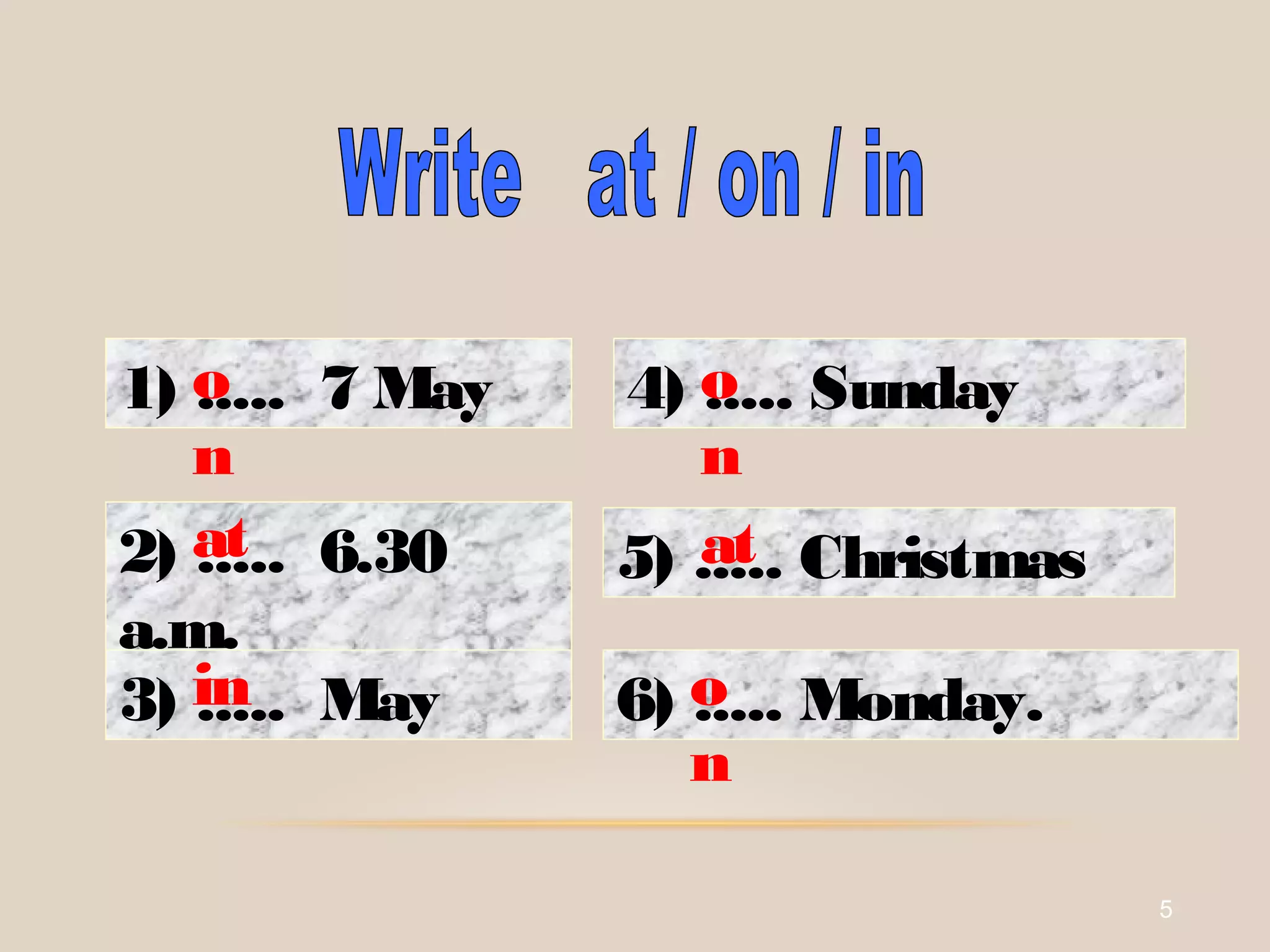 time expressions dates | PPT