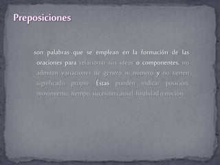 Preposiciones conjunciones e interjecciones | PPTX