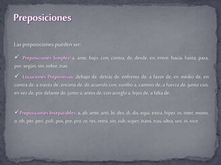 Preposiciones conjunciones e interjecciones | PPTX