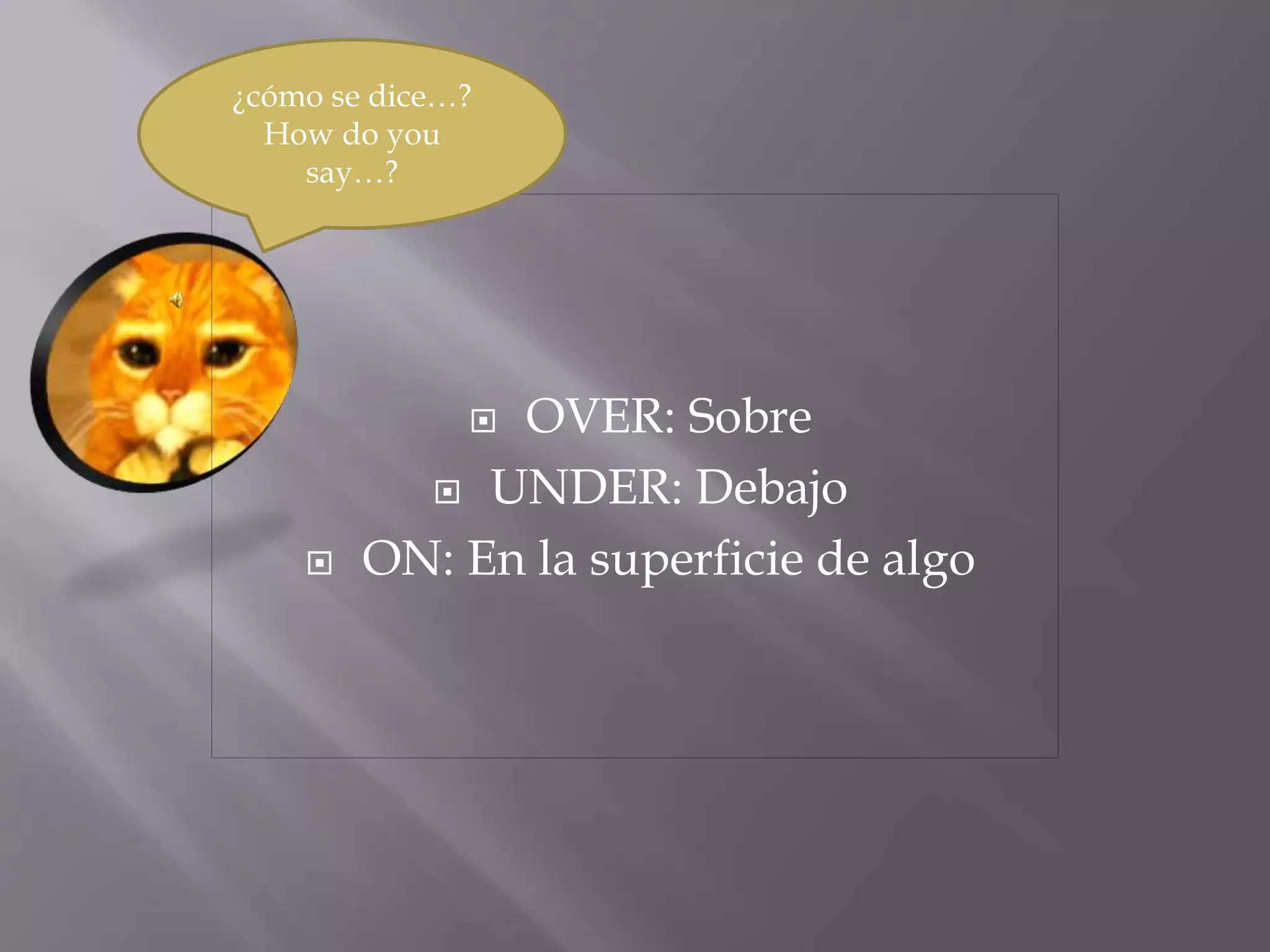 Preposiciones de lugar- prepositions of location | PPTX