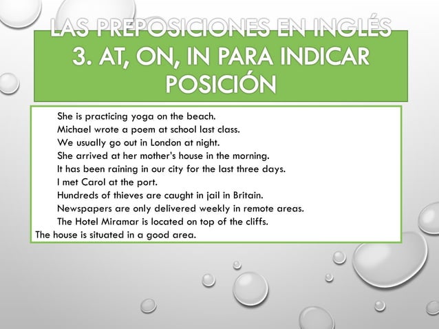 Preposiciones tiempoclase cuando se deben usar | PPT