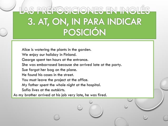 Preposiciones tiempoclase cuando se deben usar | PPT