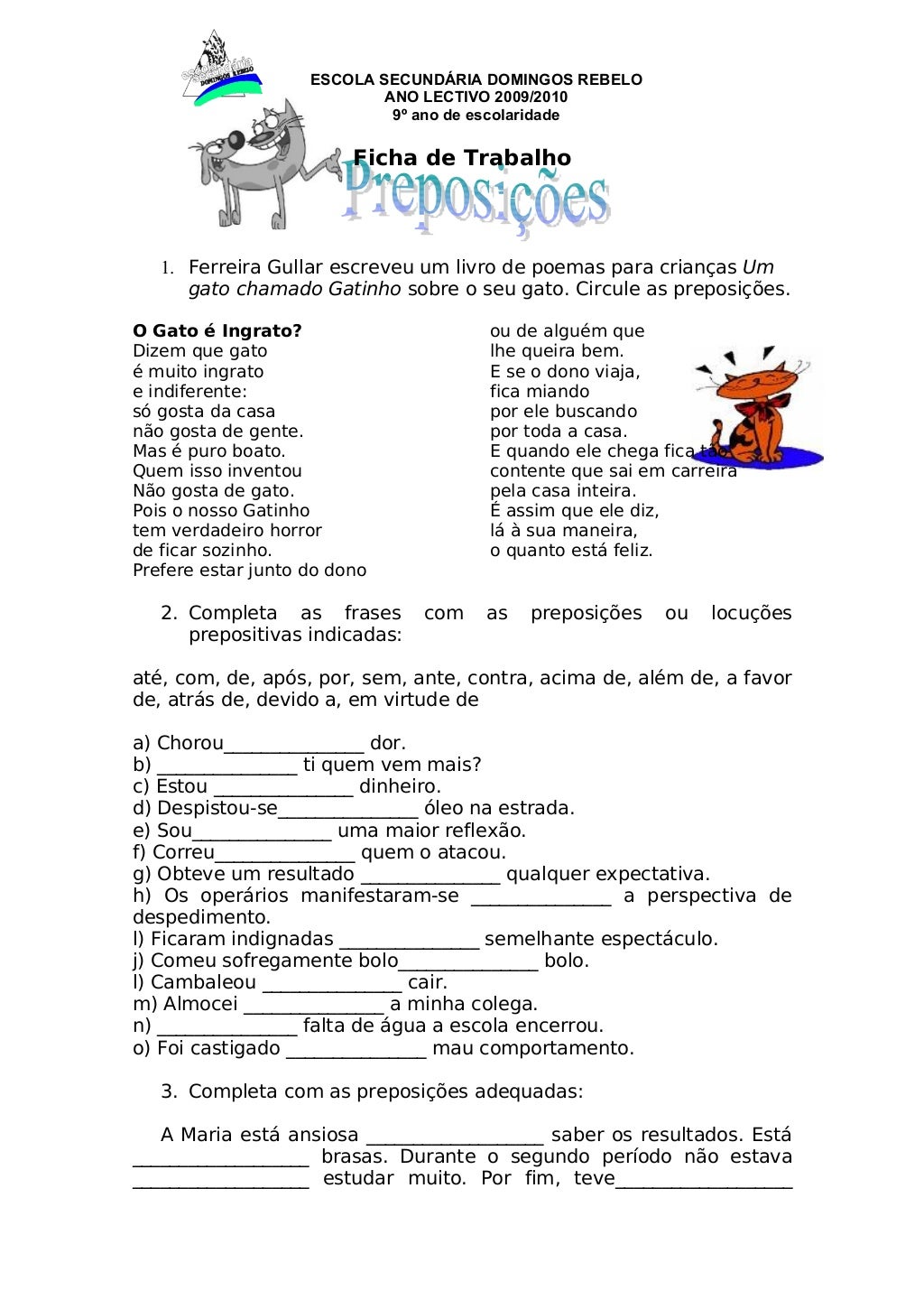 Preposicoes Frases