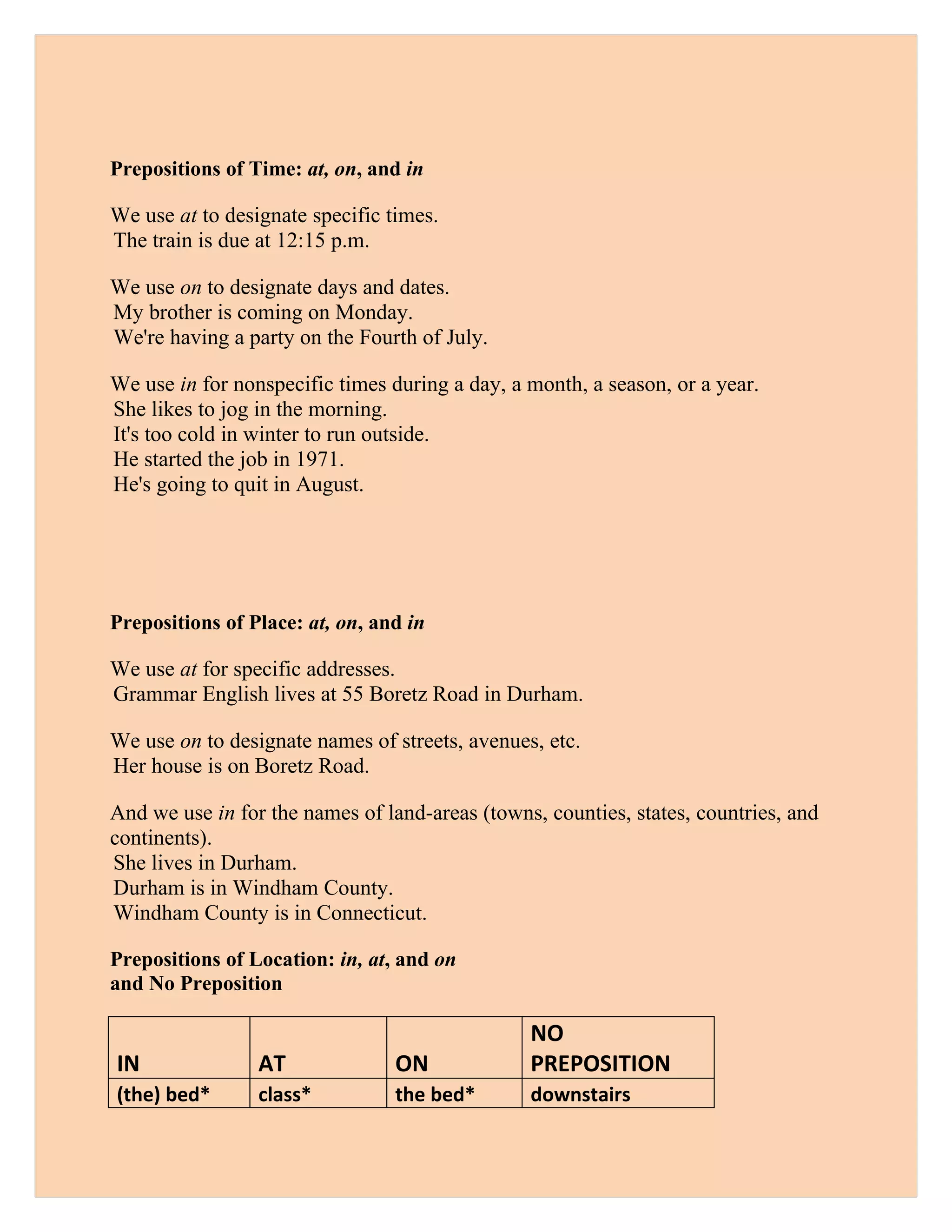 Preposition | PDF